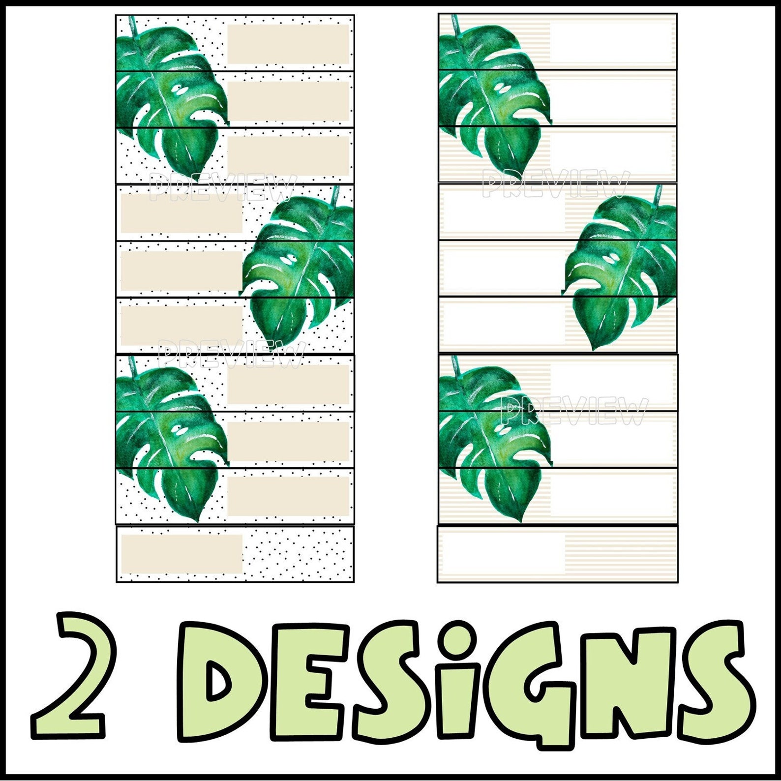 Tropical Classroom Decor: 10-drawer Cart Labels (digital Download) - Etsy