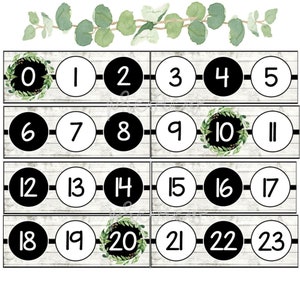Modern Farmhouse Classroom Number Line | Farmhouse Classroom Decor ...