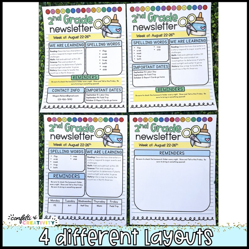 Editable Classroom Newsletter Template: Back to School, Teacher ...