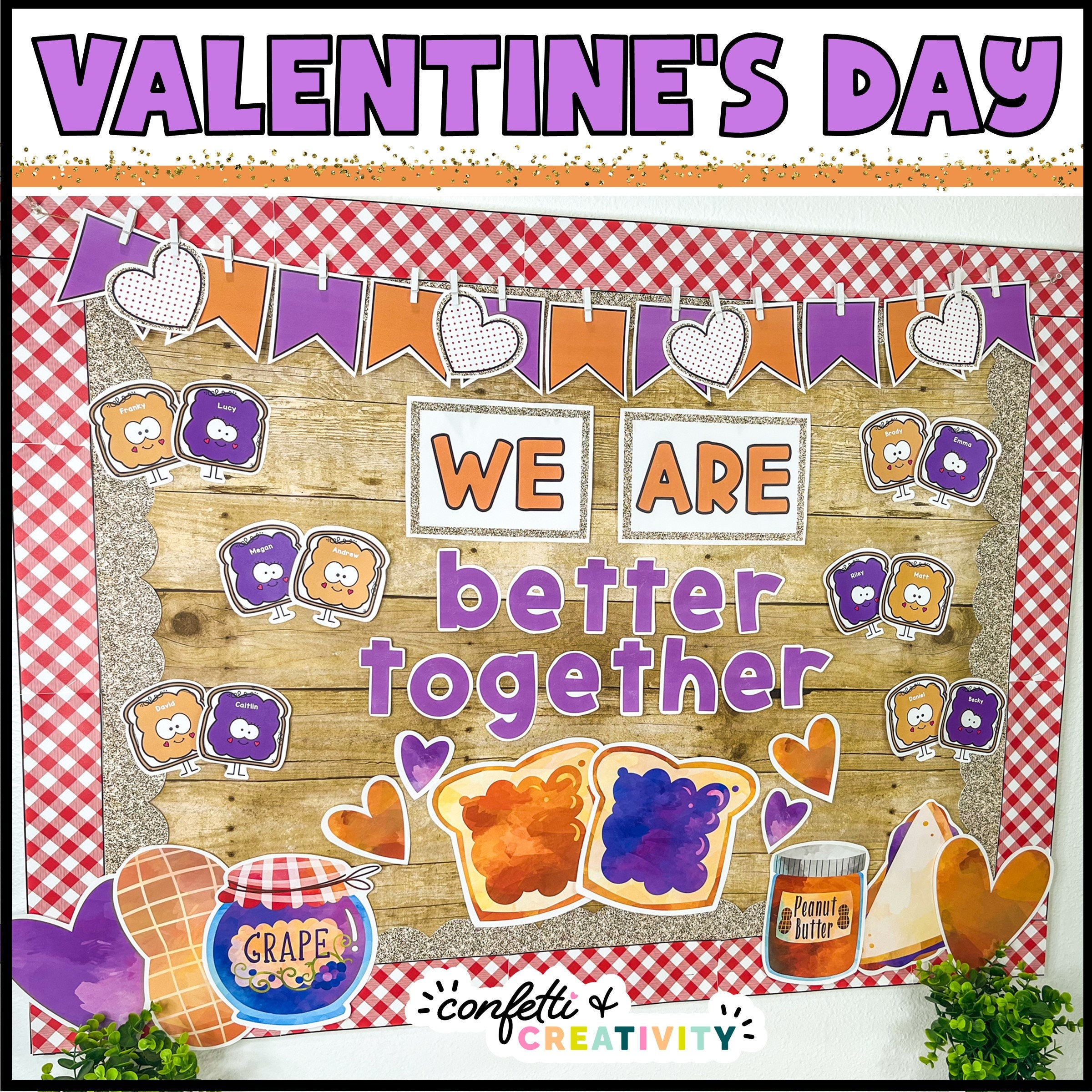 Valentine's Day Bulletin Board: Classroom Decor Printable (digital ...