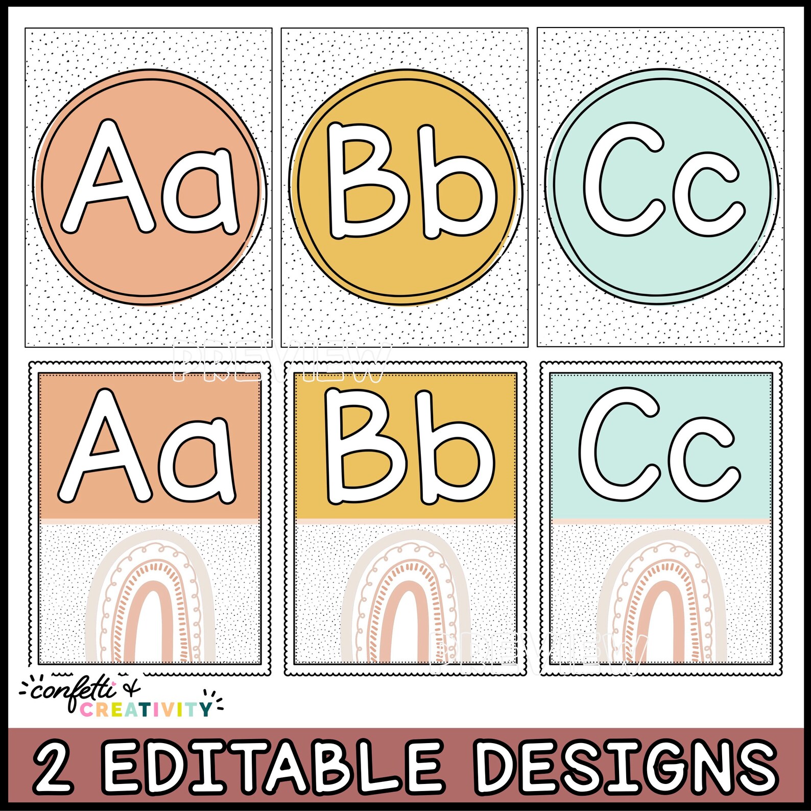Neutral Classroom Alphabet Posters: Cursive & Standard (digital ...