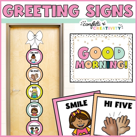 Kindergarten Classroom Decor 11 Pcs Classroom Greeting Choice Poster ...