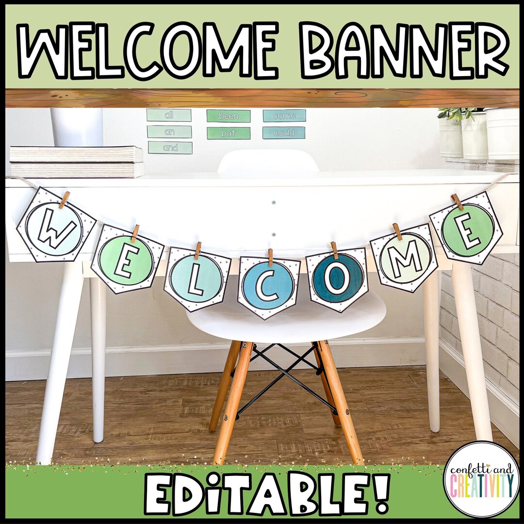 Editable Classroom Welcome Banner | Nature Classroom Decor | Classroom ...