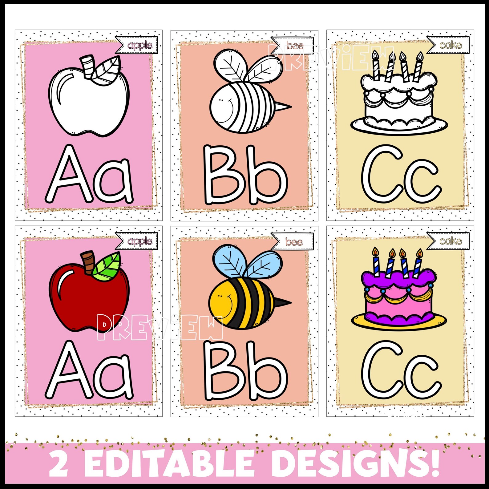 Retro Picture Alphabet Posters: Colorful Classroom Decor (digital ...
