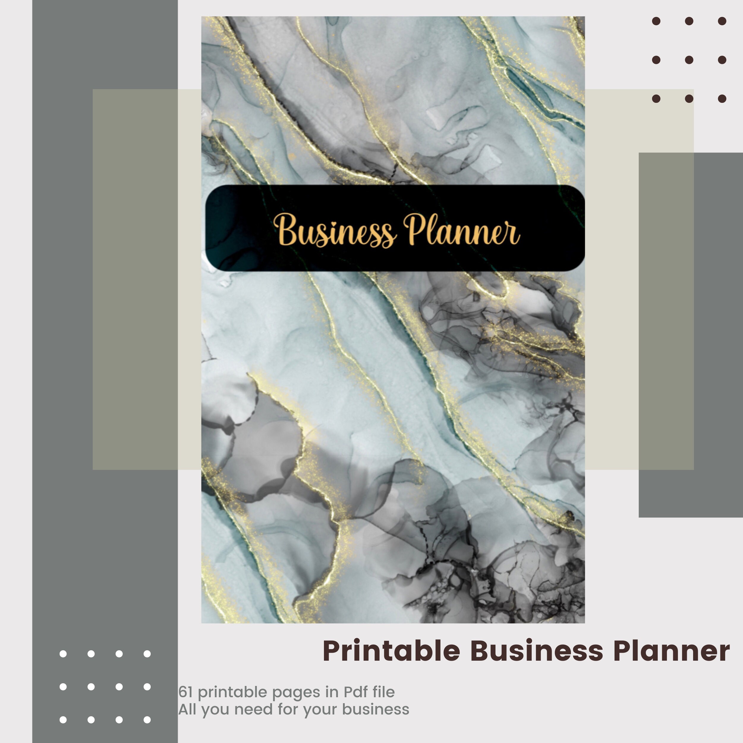Printable Business Planner PDF Business Planner Template - Etsy