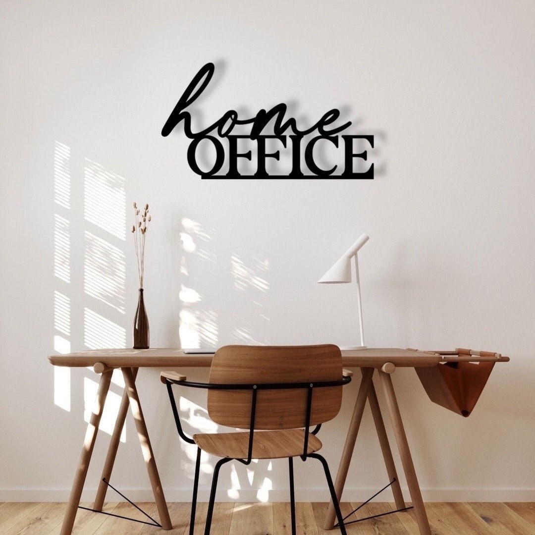 Home Office 3D Wooden Lettering Home Office Door Sign Wall Decoration ...