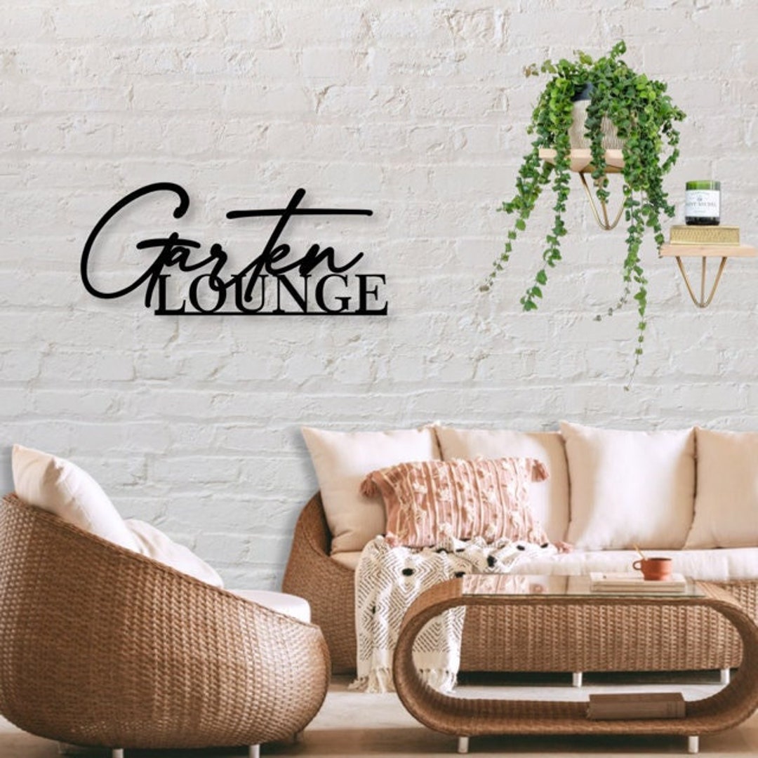 3D Wooden Lettering | Garden Lounge | Garden Decoration | Lounge ...