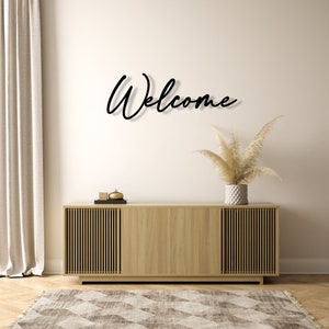 Hallway Decoration | Welcome Sign L 3D Wooden Lettering L Wall ...