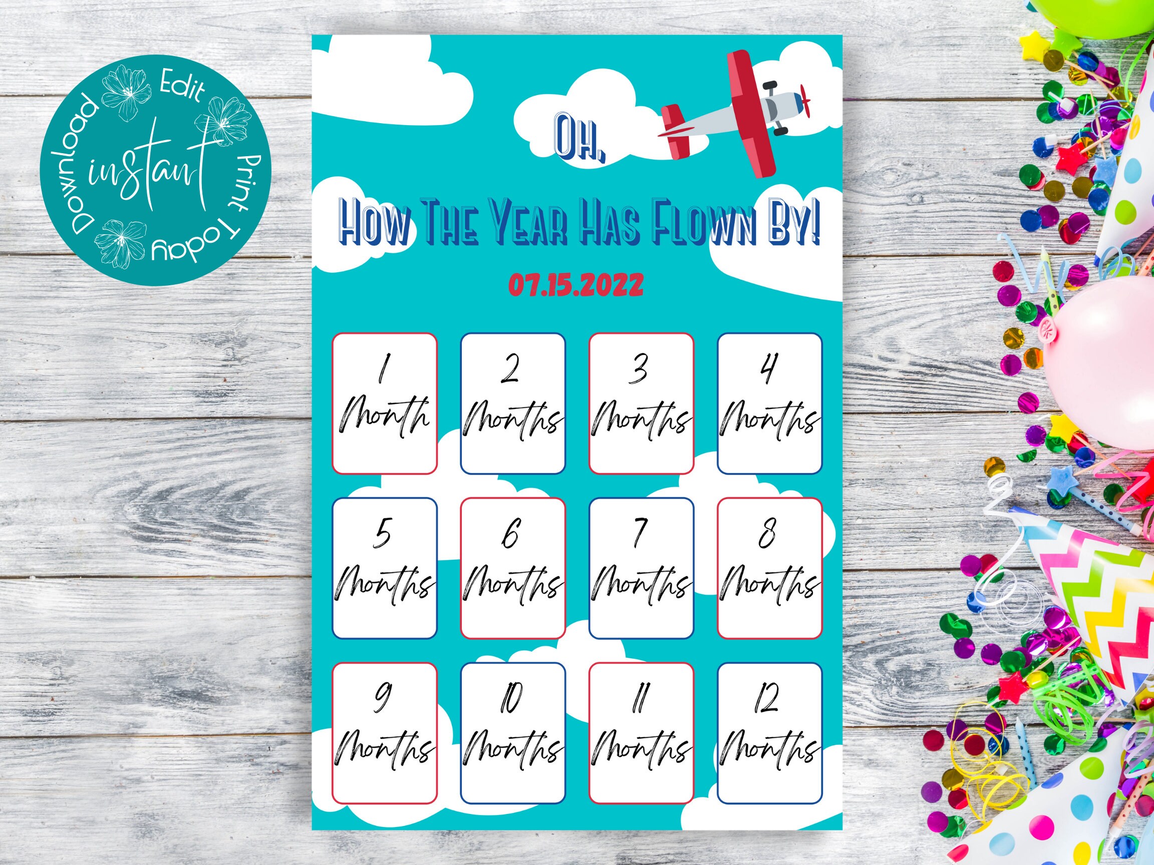 Monthly Birthday Signs