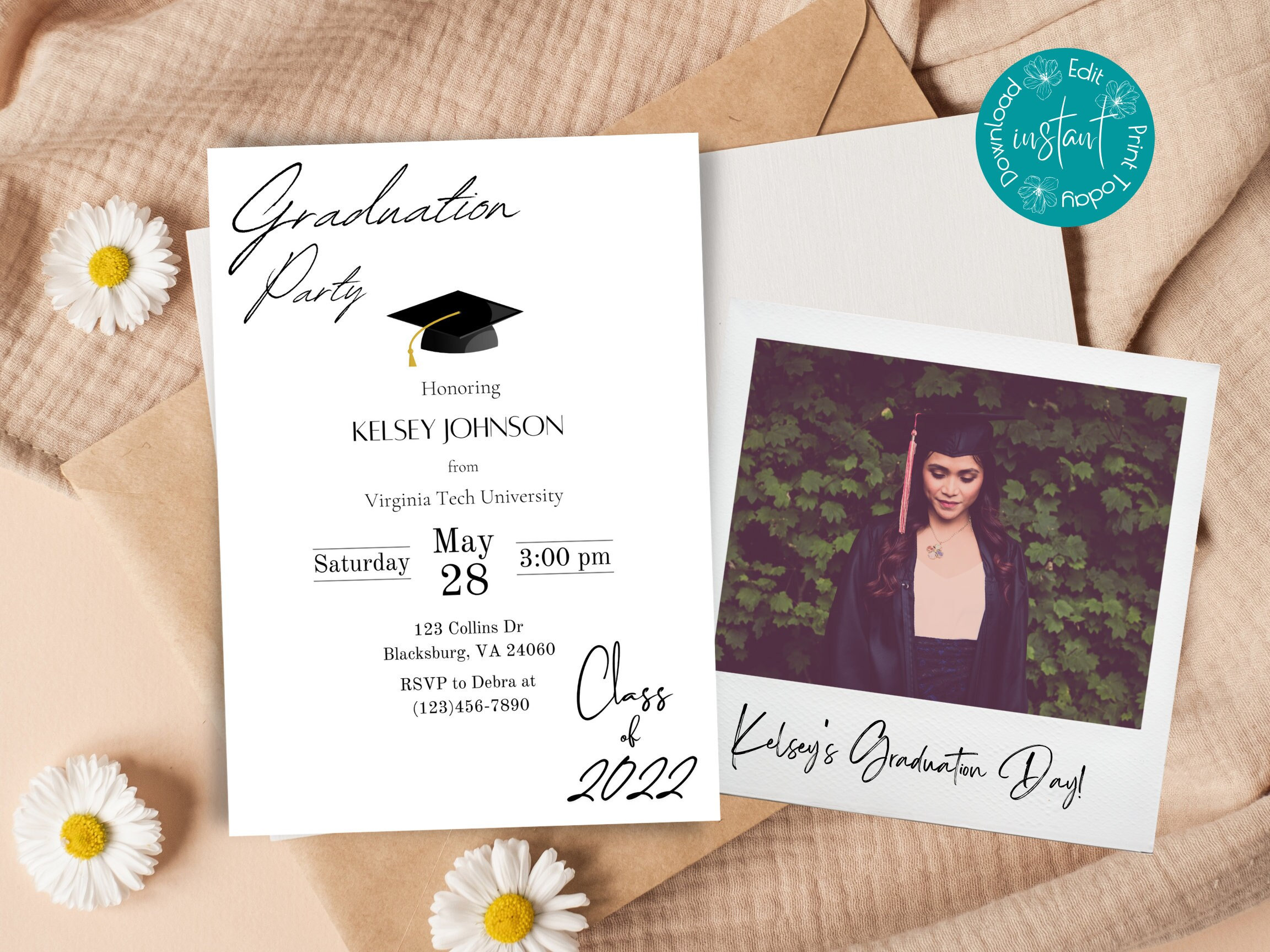 Custom Graduation Party Invitation Template | College Graduation Party ...