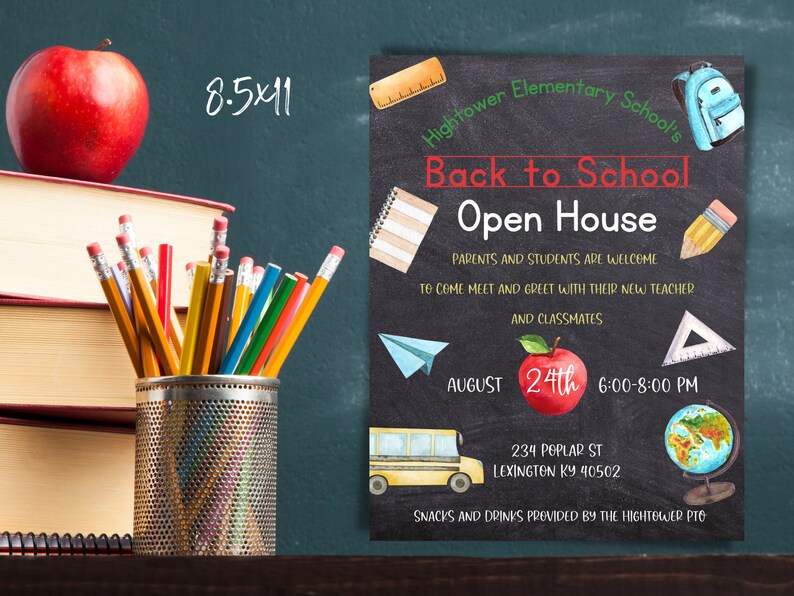 Back to School Open House Flyer Template | Back to School Open House ...