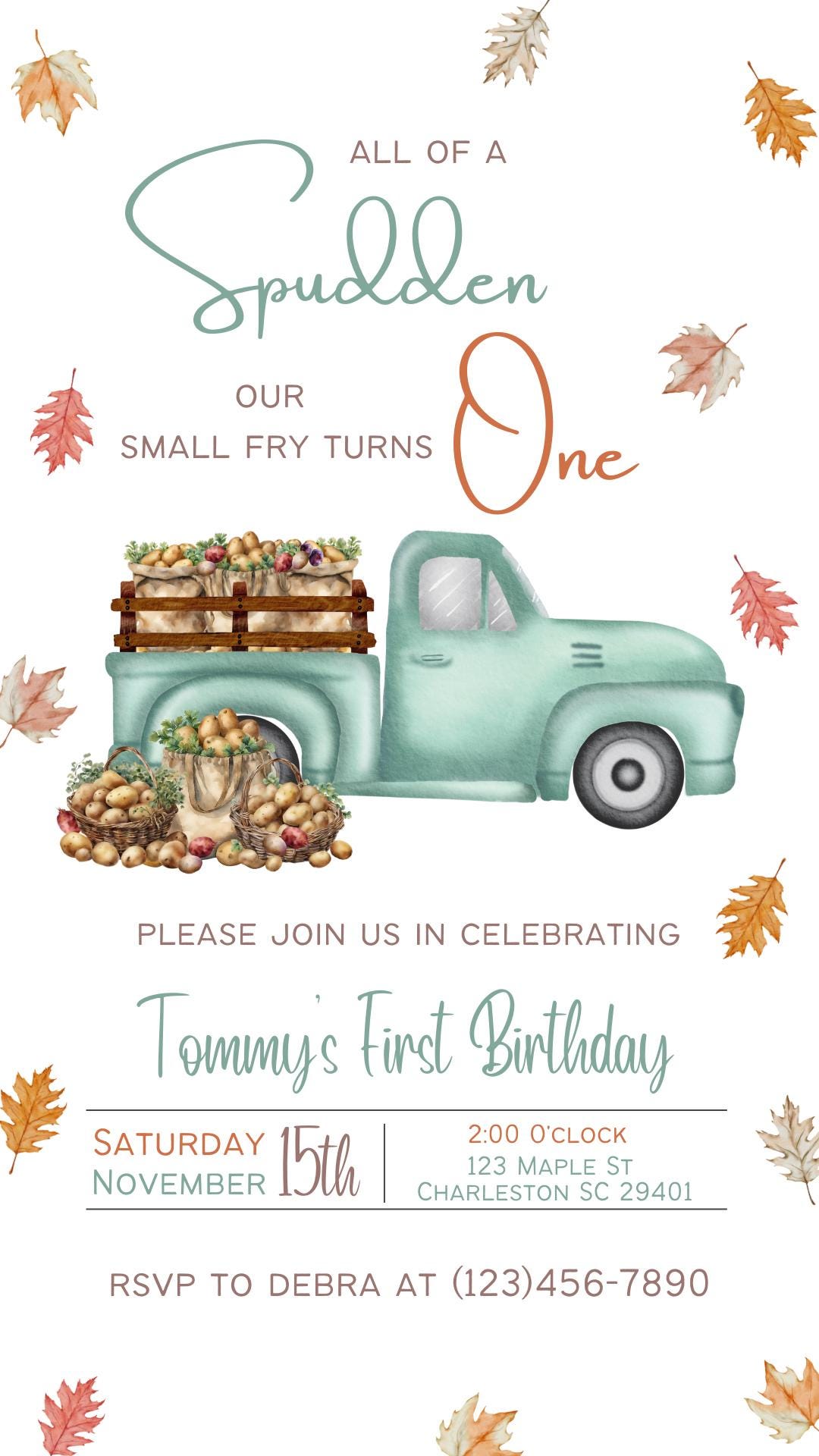 Small Fry Turn One Invitation and Time Capsule - Etsy