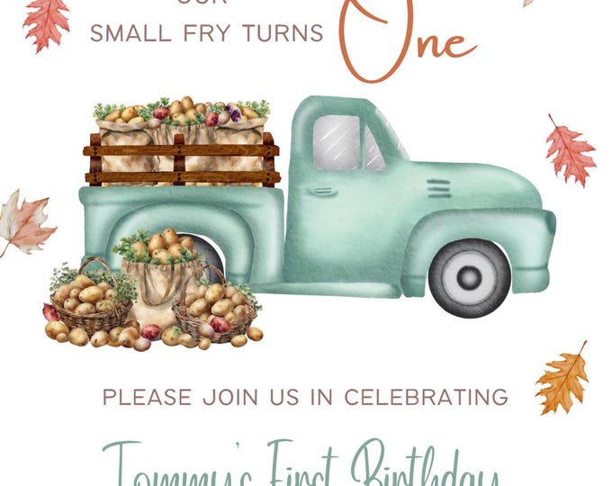 Small Fry Turn One Invitation and Time Capsule - Etsy