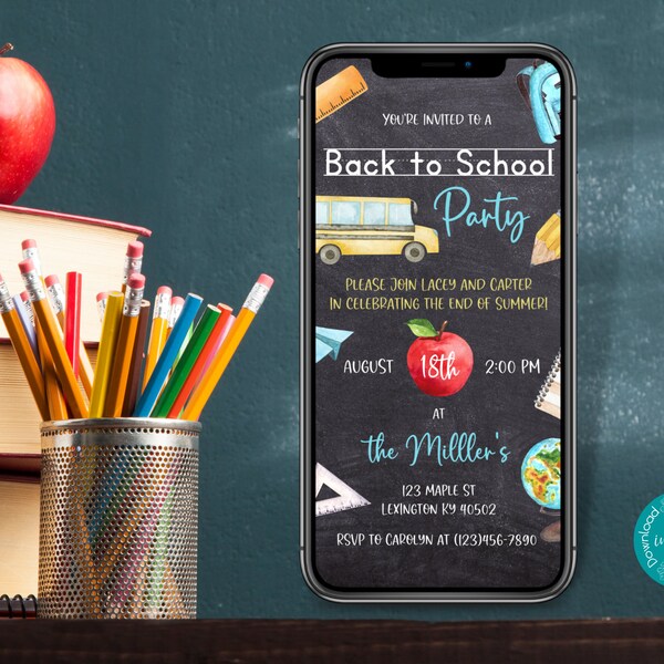 Back to School Invites - Etsy