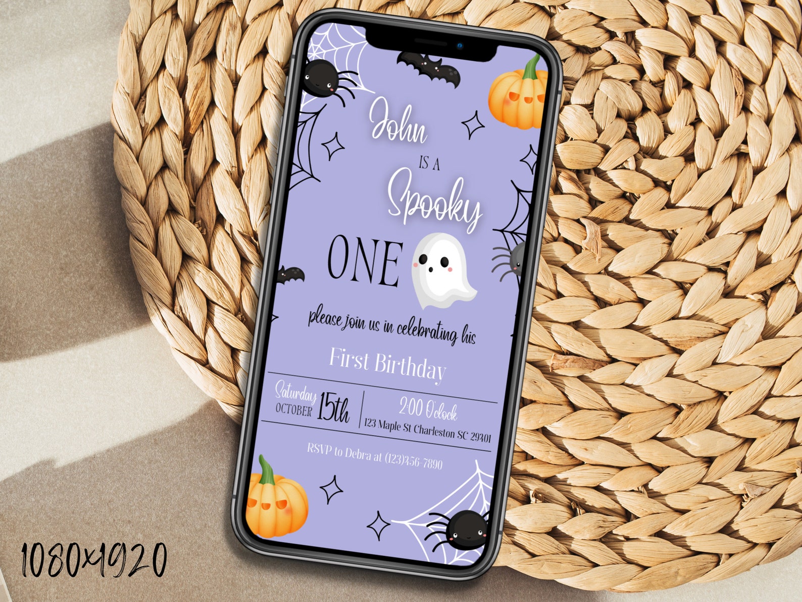 He's A Spooky One Birthday Invitation Template Boy - Etsy
