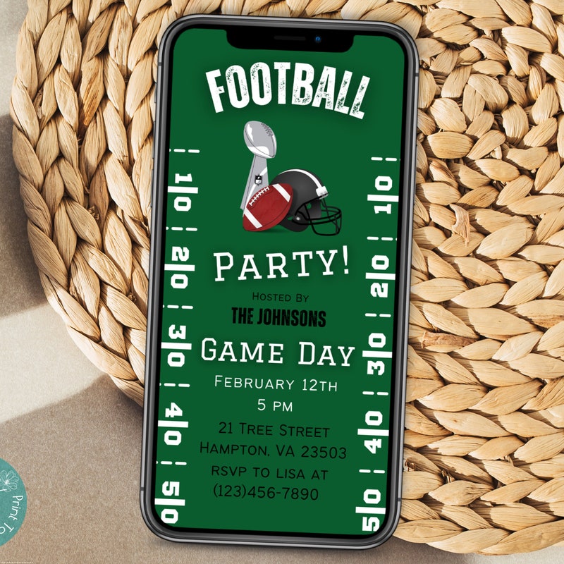 Football Invitation - Etsy