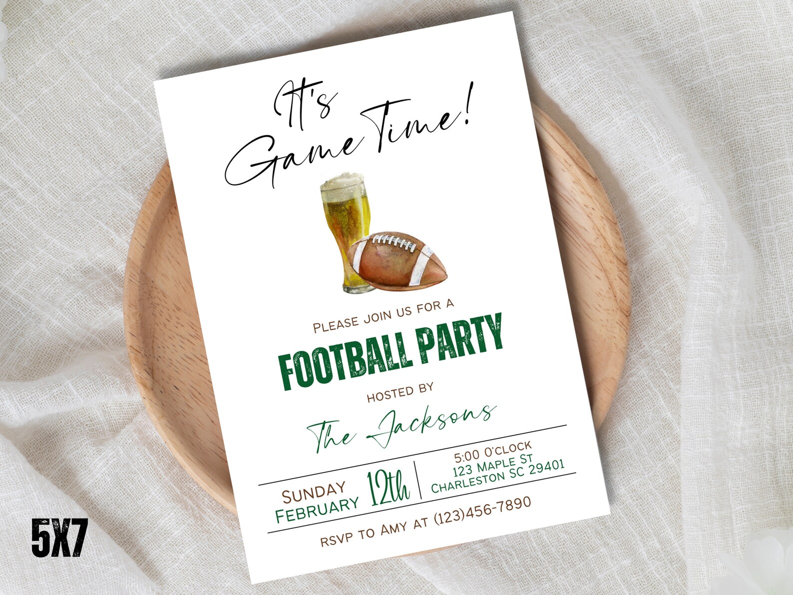 Football Championship Party Invitation Template | Football Watch Party ...