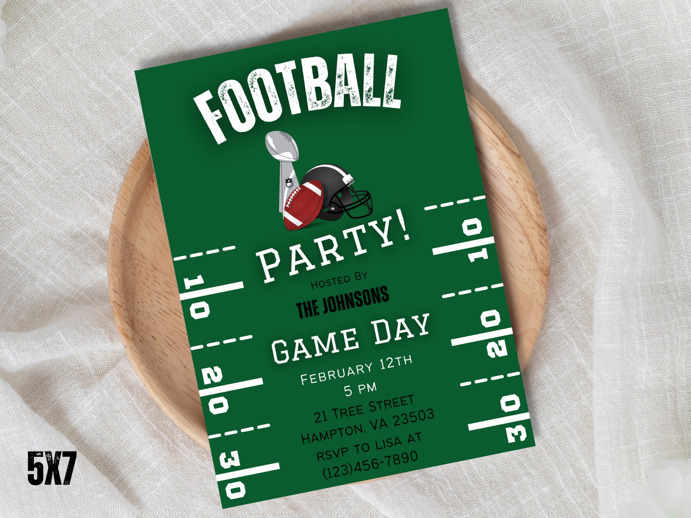 Football Championship Party Invitation Template Football Watch Party ...