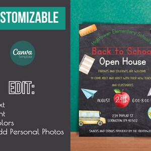 Back to School Open House Flyer Template | Back to School Open House ...