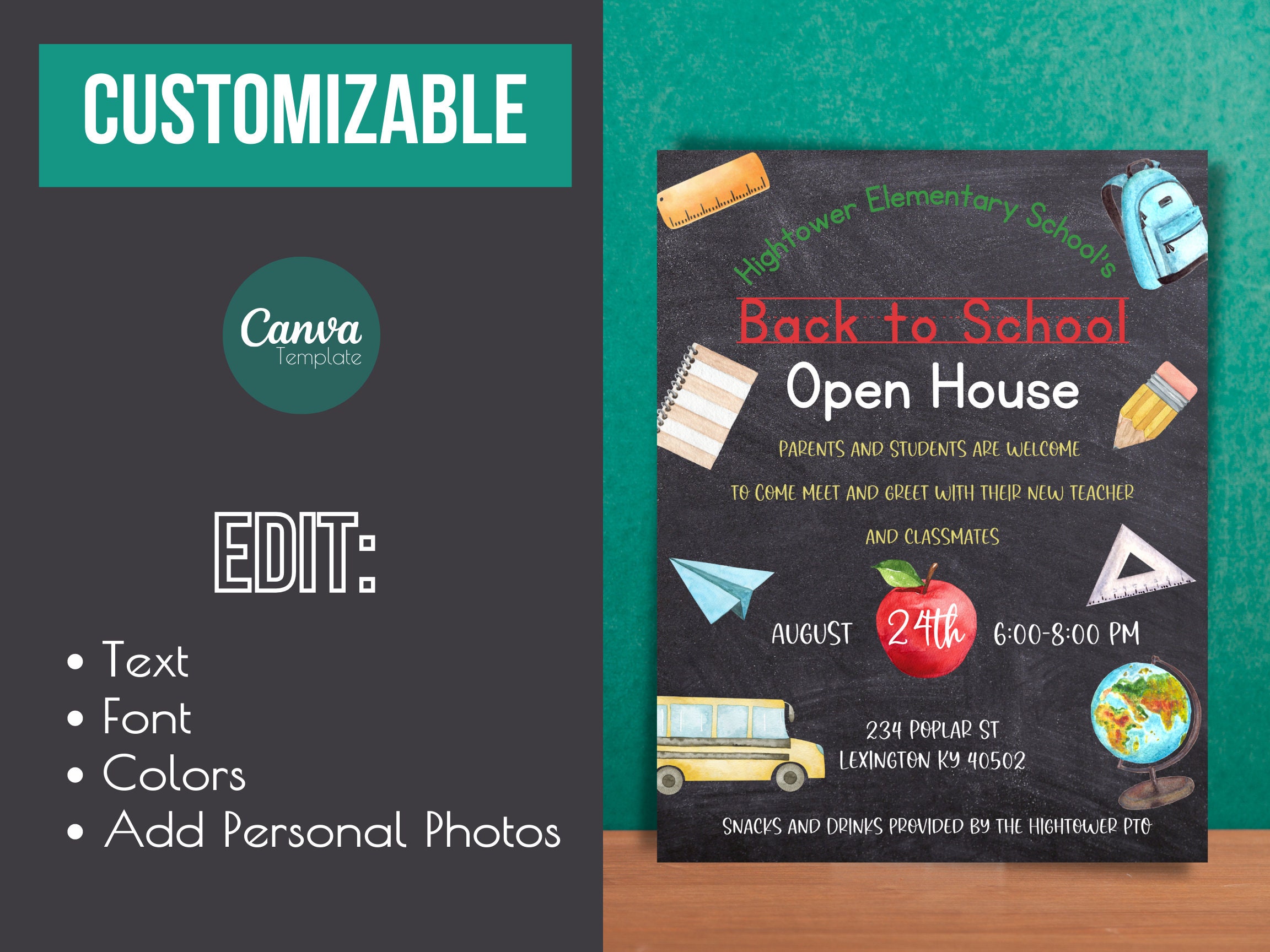 Back to School Open House Flyer Template Back to School Open - Etsy