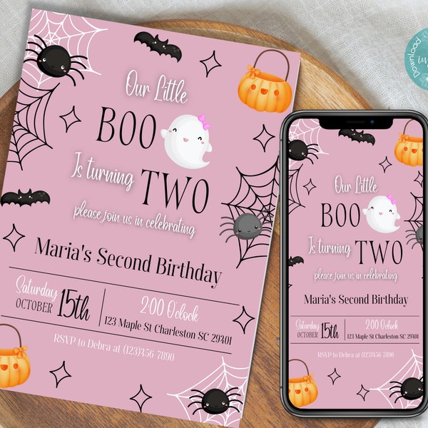 Little Boo is Turning One Invitation - Etsy