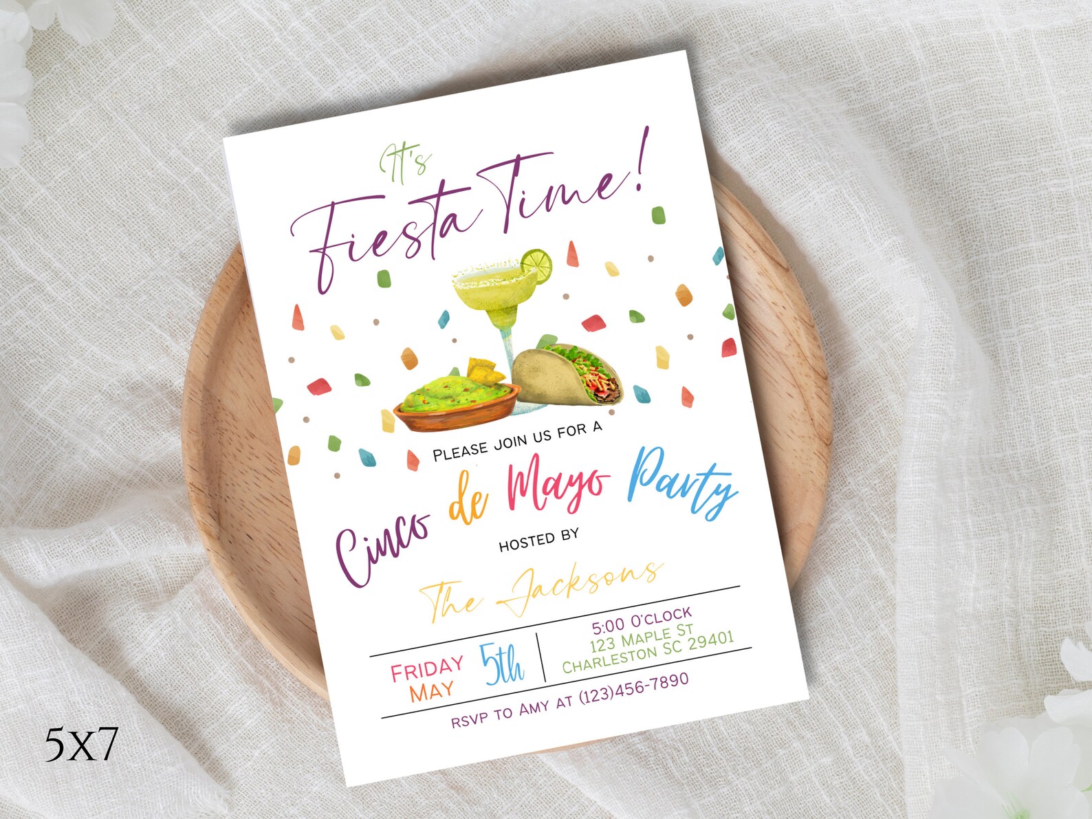 Cinco De Mayo Invitation Template Printable Mexican Fiesta - Etsy