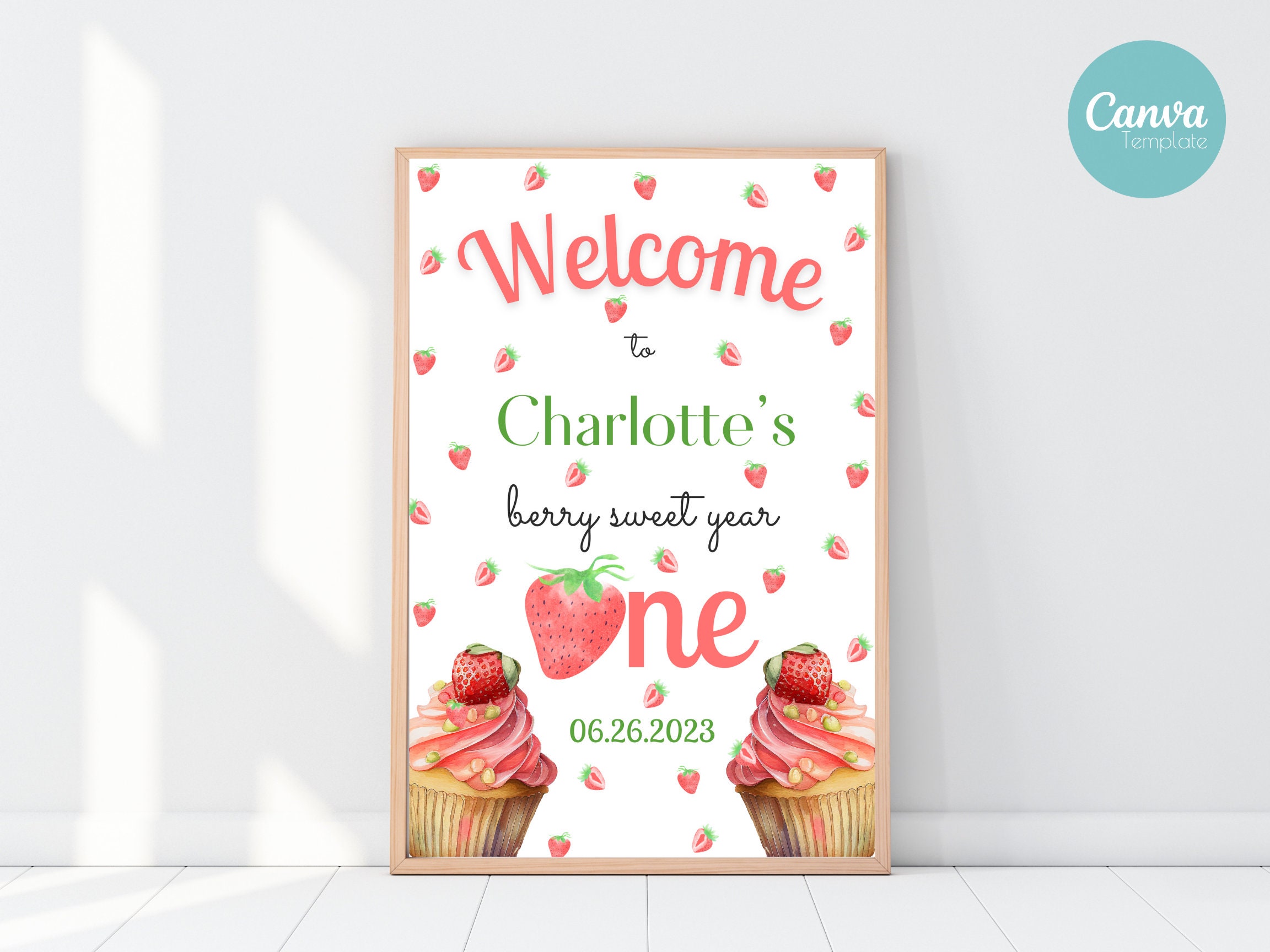 She's A Berry Sweet One Welcome Poster Berry Sweet - Etsy
