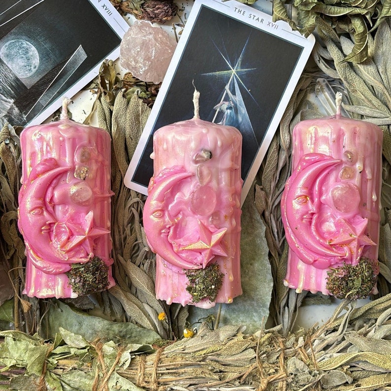 Divine Feminine Candles, Moon Candles , Intention Candles, Herbal ...