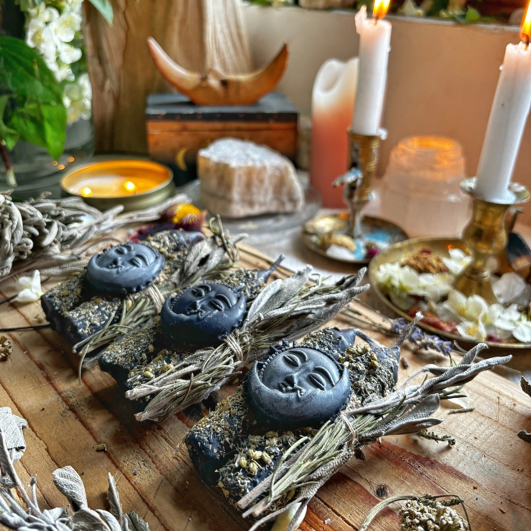 Black Protection Candles, Herbal Ritual Candles, Altar Candles, Magic ...