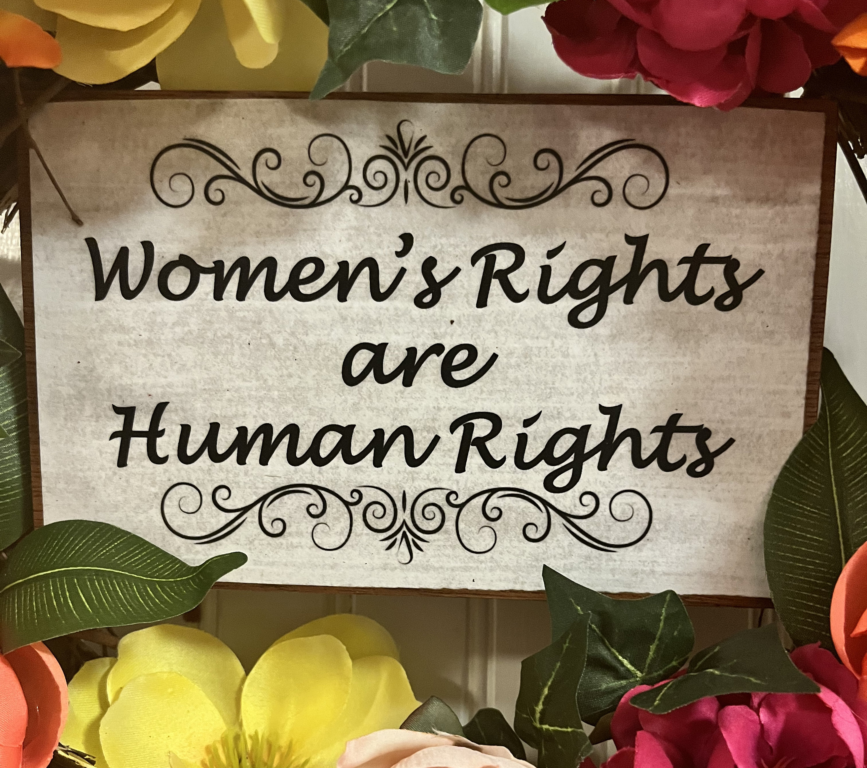 A Lovely Grapevine Floral Wreath in the Shape of the Female Gender ...