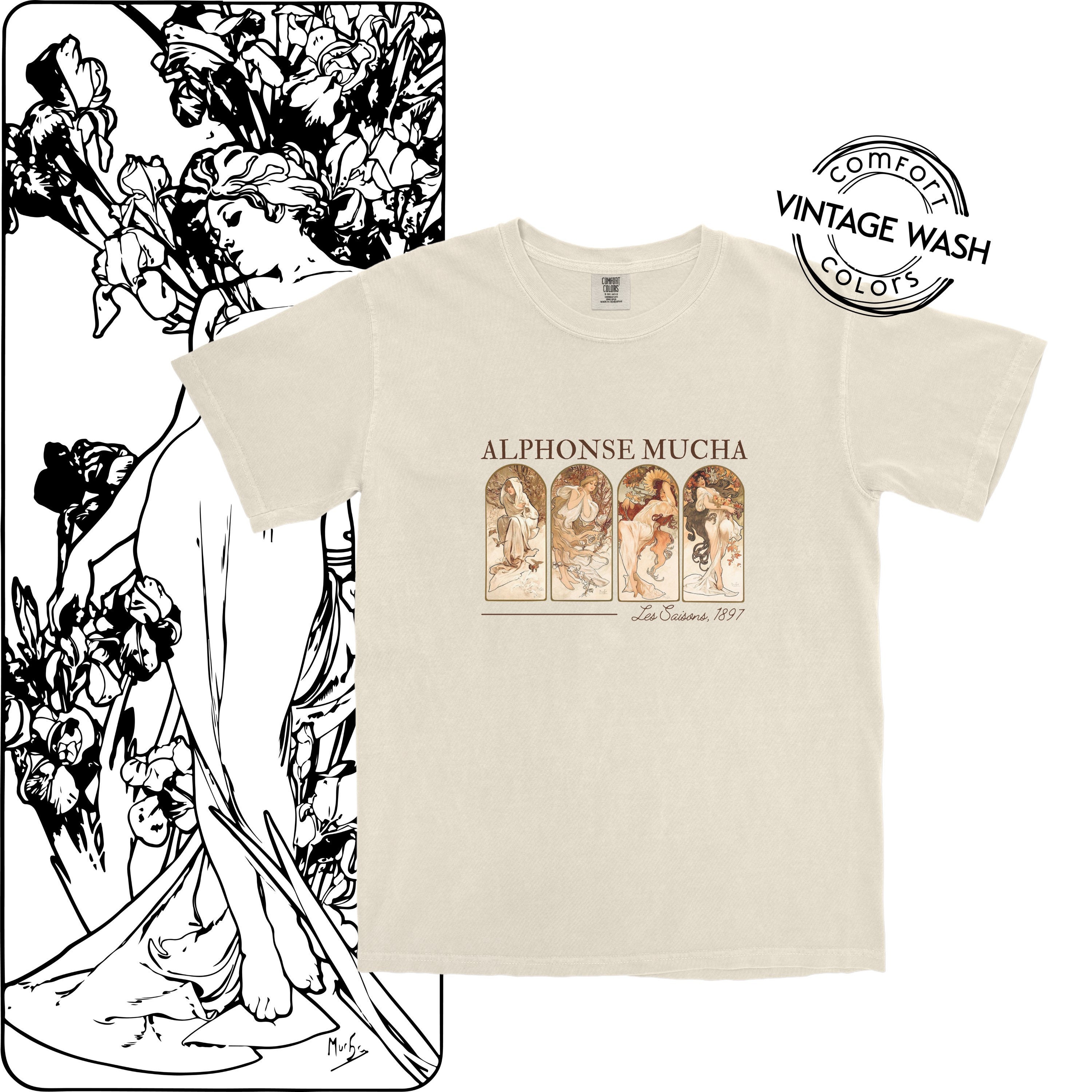 Alphonse Mucha Art Nouveau Vintage Aesthetic Artsy Shirt Art - Etsy