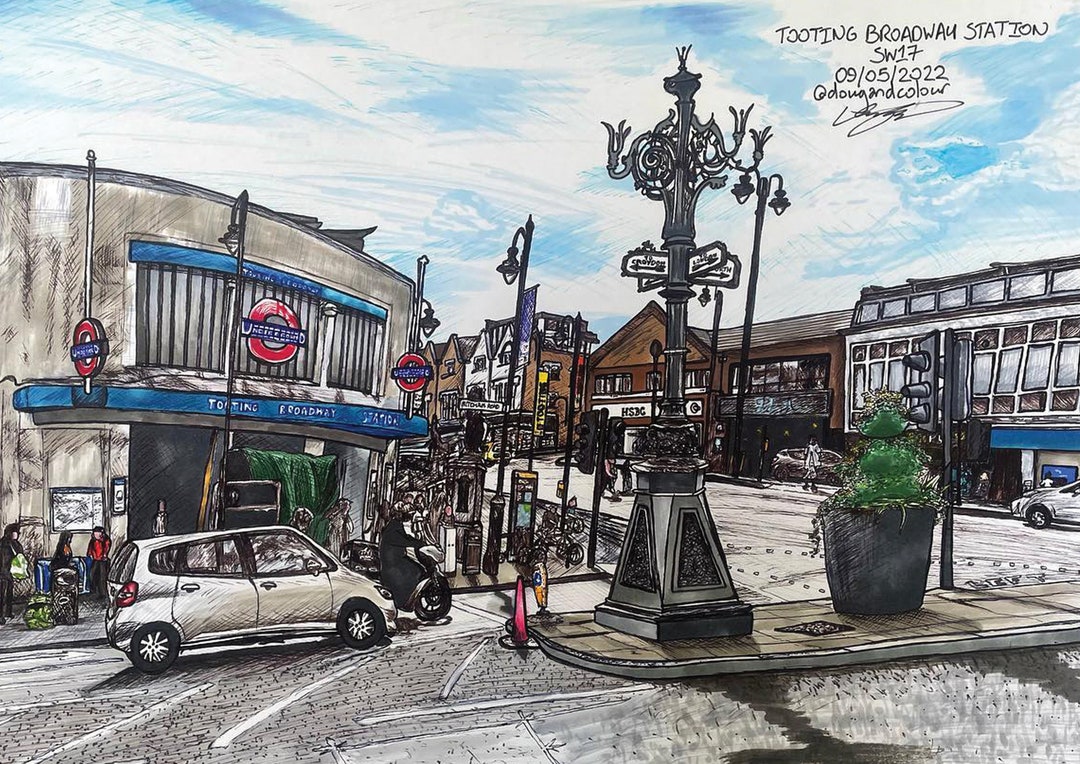 A3 London Tooting Broadway Landscape Print - Etsy