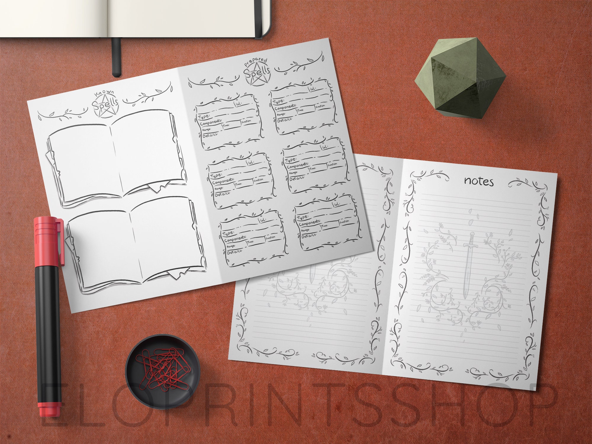 Dnd 5e Printable Character Sheet Booklet - Etsy