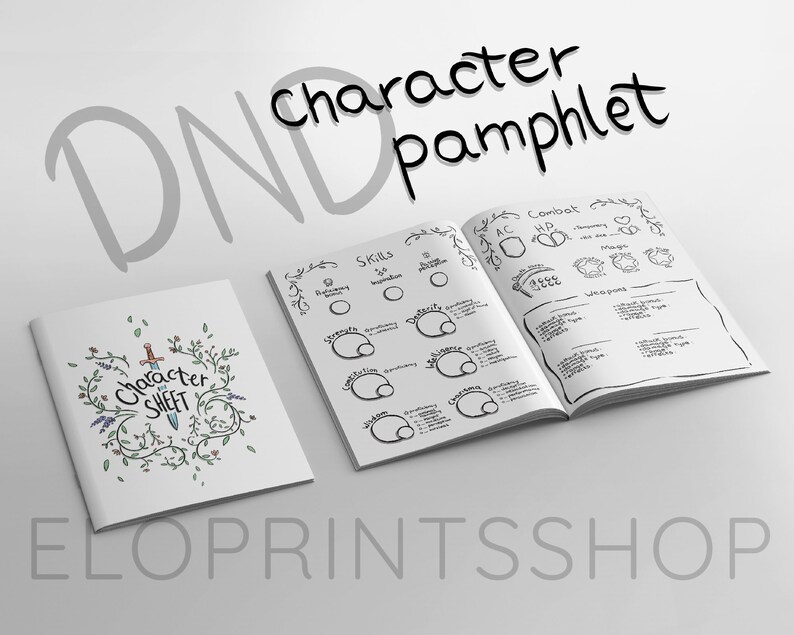 Dnd 5e Printable Character Sheet Booklet - Etsy Australia