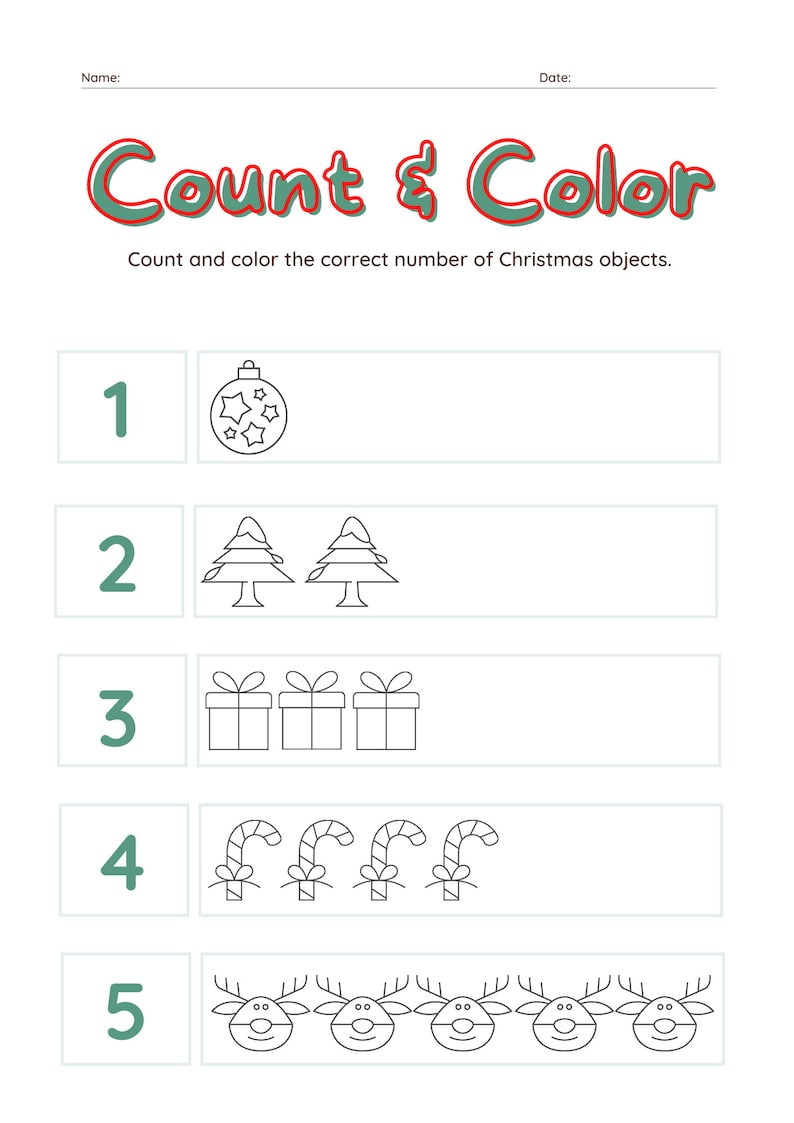 0-9 Matching Activity for Kids - Etsy