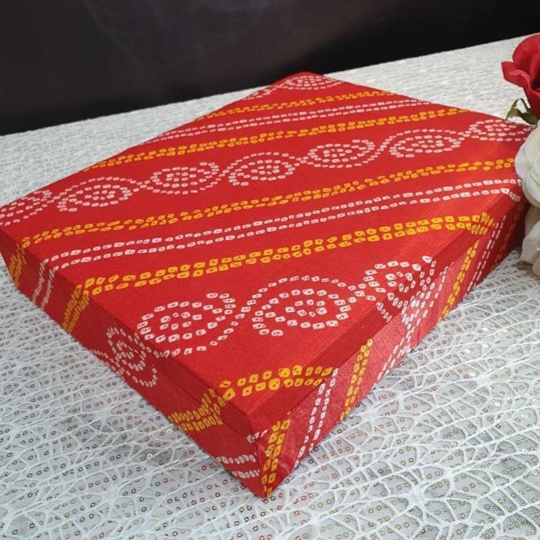 Beautiful LARGE Bandhani Gift Boxes - Etsy UK