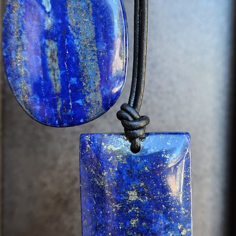 Lapis Lazuli Pyrite Pendant - Etsy