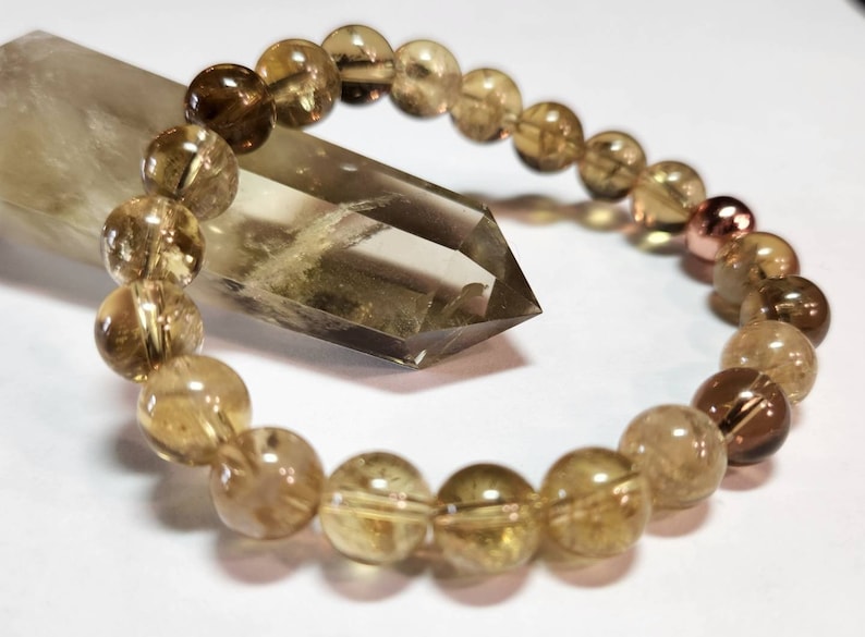 Genuine Smoky Citrine Bracelets Customizable 7MM-10MM Beads - Etsy