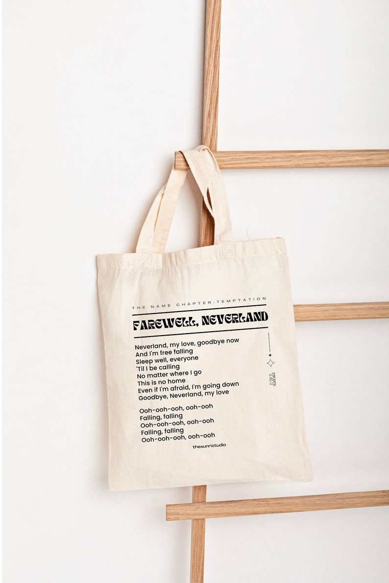 TXT Tote Bag TXT Temptation Farewell, Neverland TXT Lyrics Kpop Tote ...