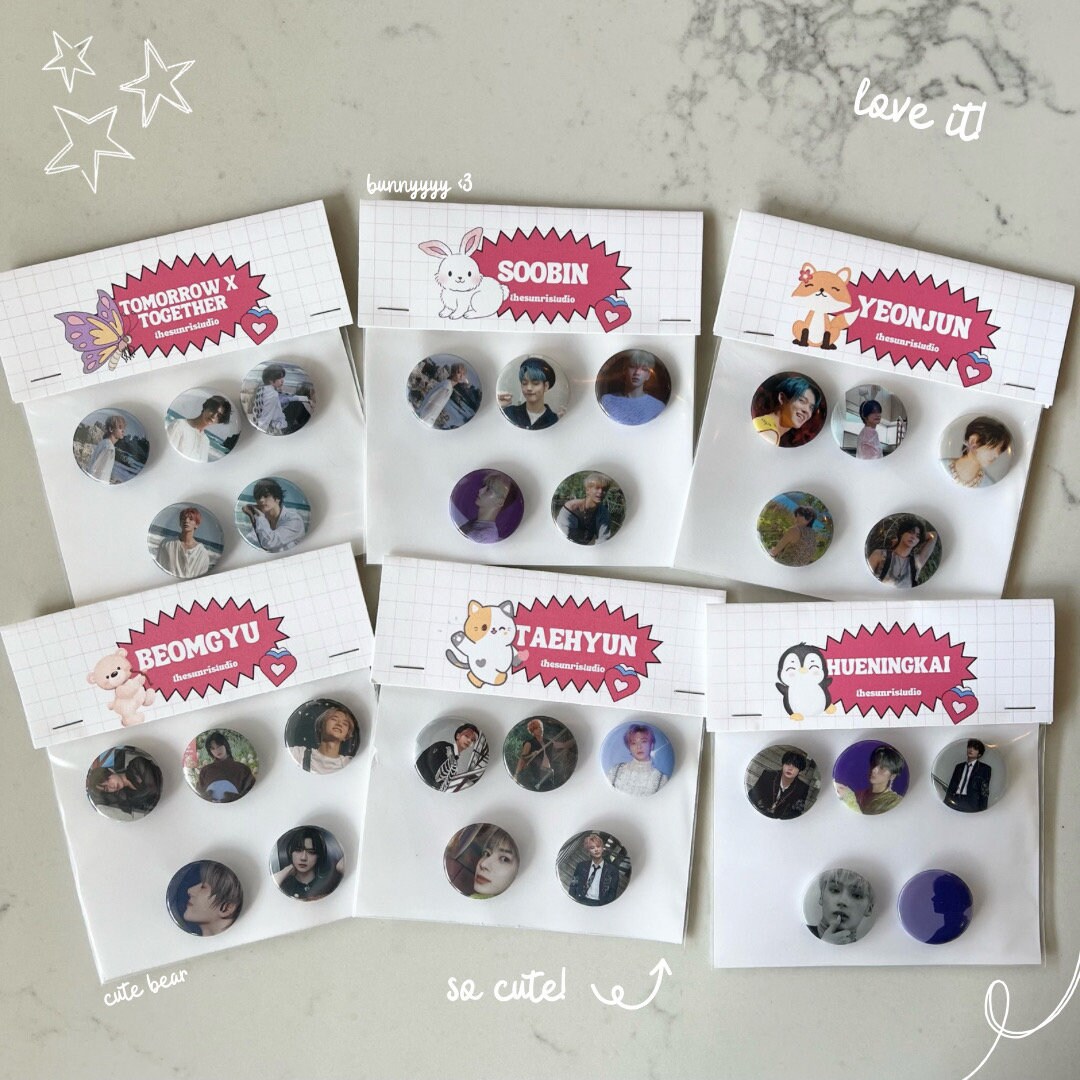 Tomorrow X Together Button Pack TXT Buttons TXT Kpop Buttons Bias ...