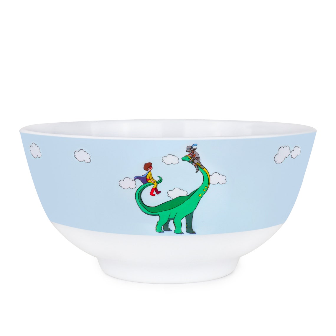 Hand Illustrated Dino Tableware Set, Large Kids Plates, Children Bowls ...