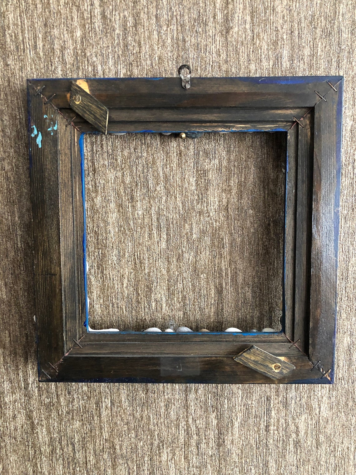 Beach Stone Frame, Stone Picture Frame, Home Decor Frame, Wedding Frame ...