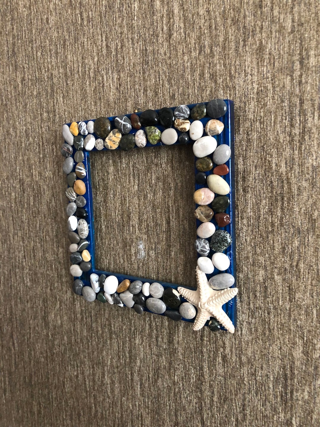 Beach Stone Frame, Stone Picture Frame, Home Decor Frame, Wedding Frame ...