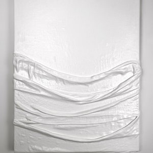 Draped Canvas Art Wall Sculpture Linen Plaster Textured Art - Etsy