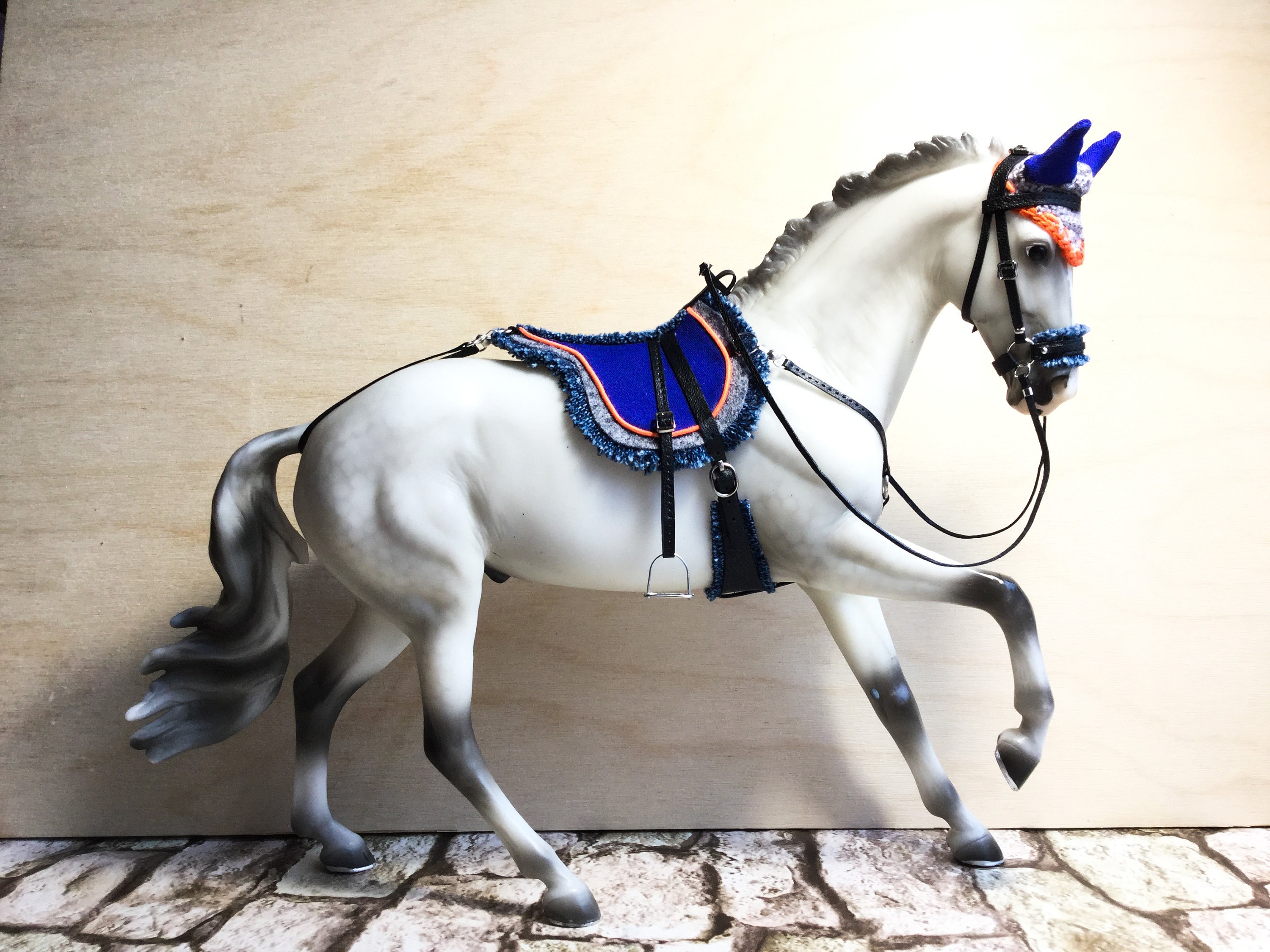 Blue /orange Breyer Bareback Tack Set - Etsy Australia