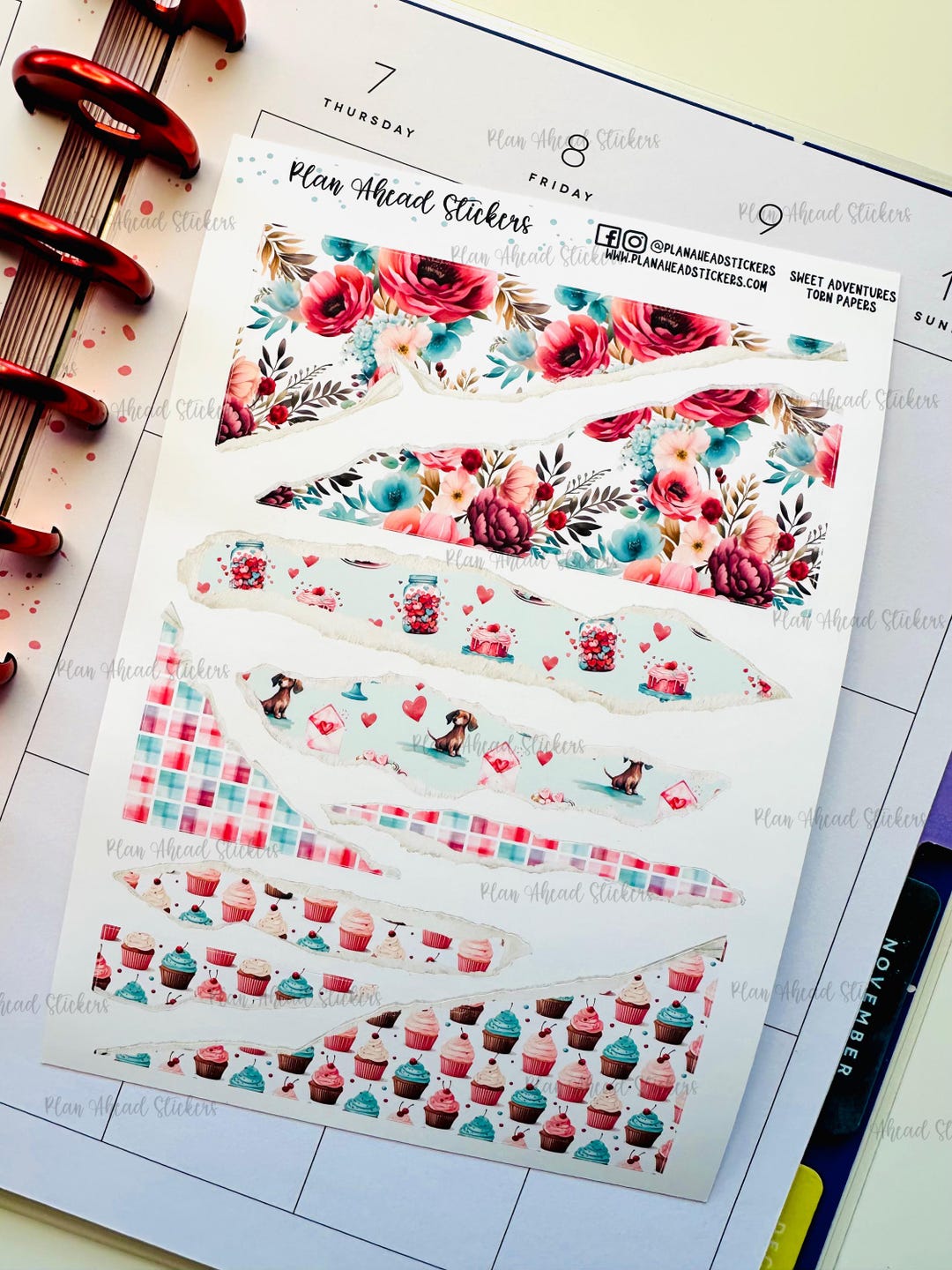 Sweet Adventures Torn Paper Bullet Journaling Planner Stickers Happy ...