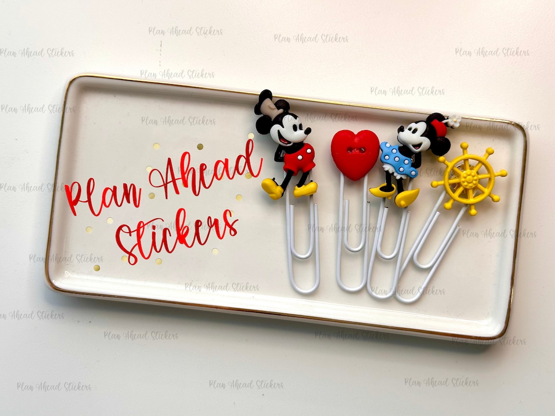 Steamboat Mickey and Minnie Mouse Planner Paper Clips Bullet Journal ...