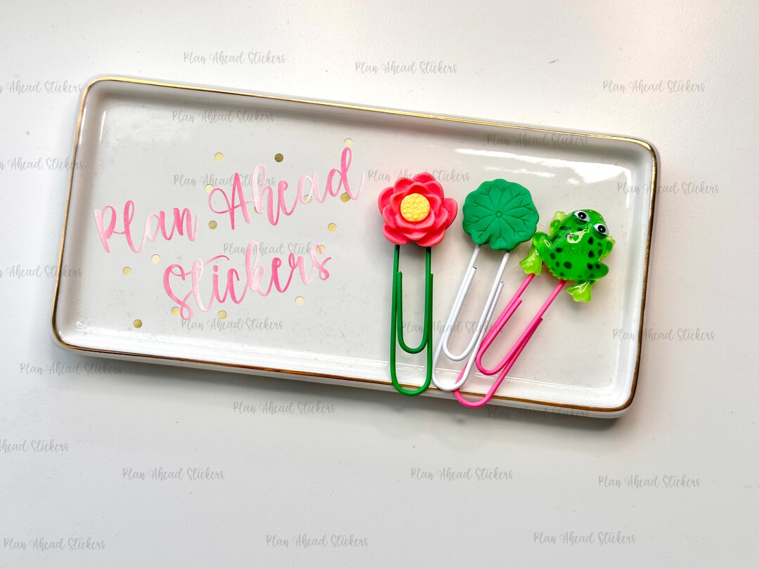 Frogs and Lillypads Planner Paper Clips Bullet Journal Happy Planner ...