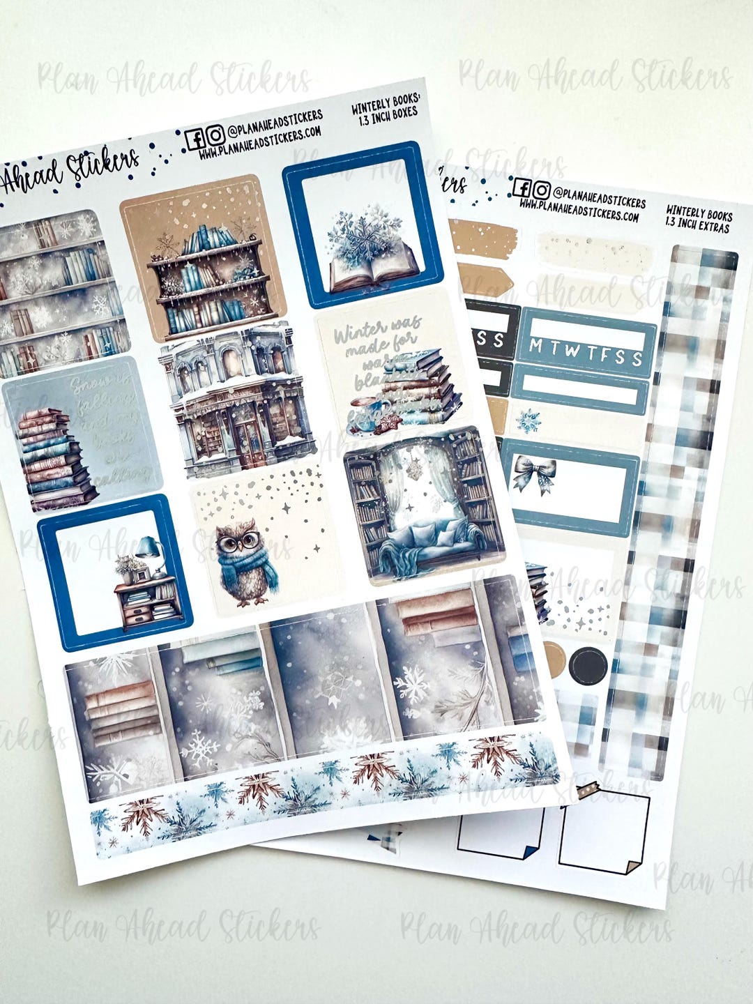 DELUXE FOILED Winterly Books Add on Hobonichi Cousin 2 Page Weekly ...