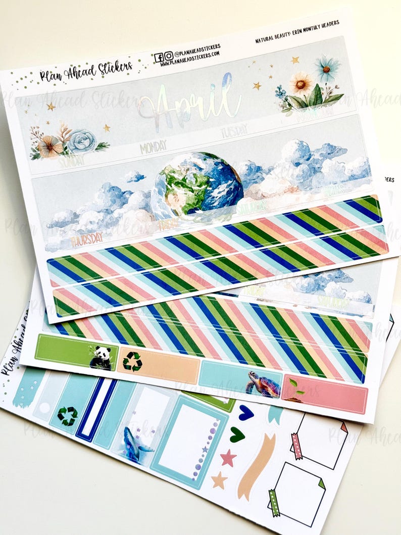 FOILED 7x9 MONTHLY Headers for Erin Condren and Happy Planner 1.5 Inch ...